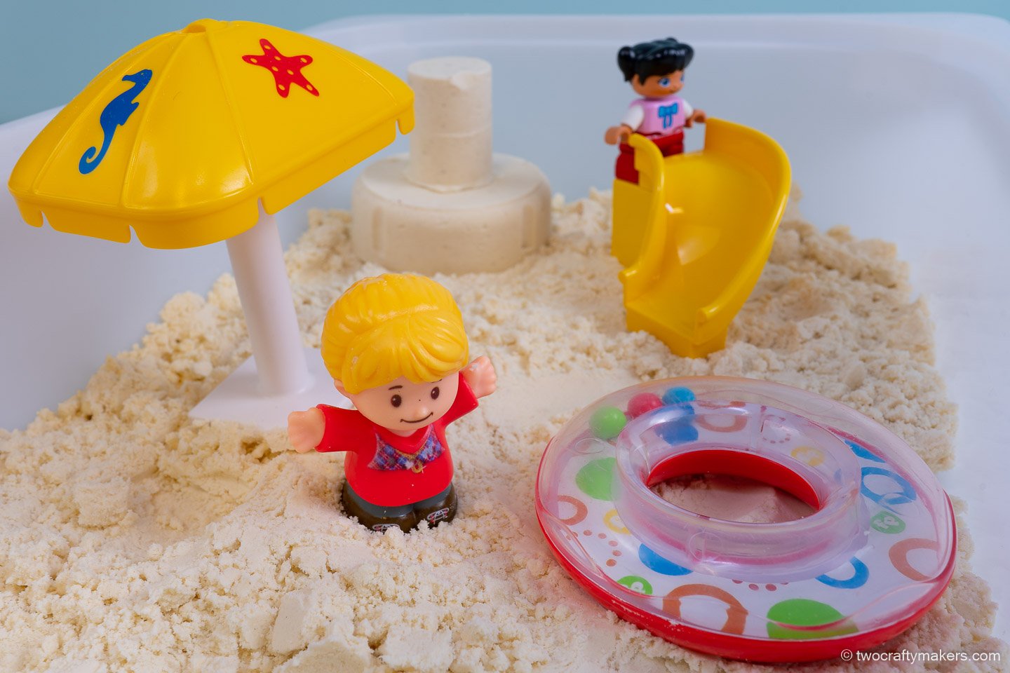 How to Make Moon Sand (just 2 ingredients!) - Two Crafty Makers