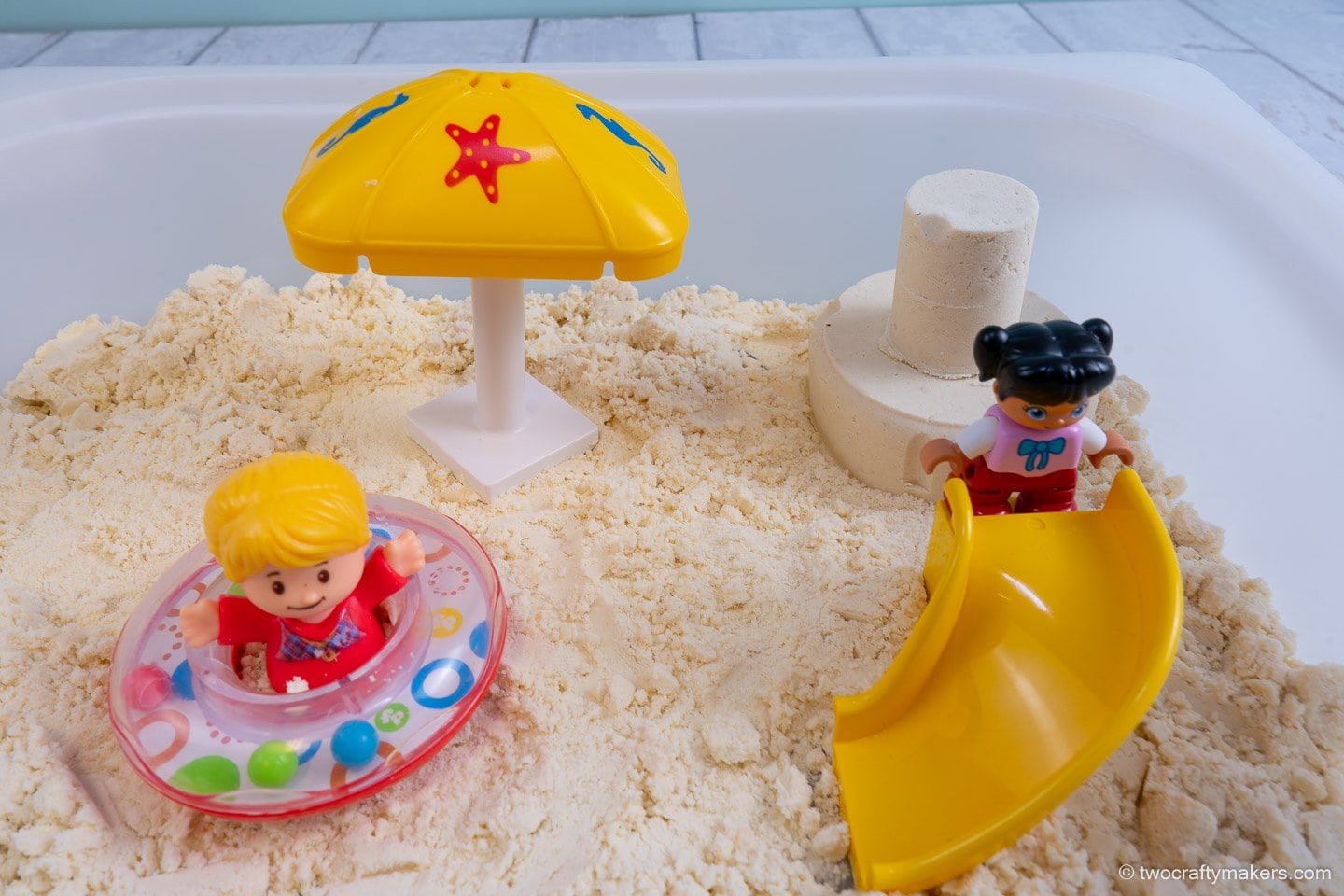 How to Make Moon Sand (just 2 ingredients!) - Two Crafty Makers