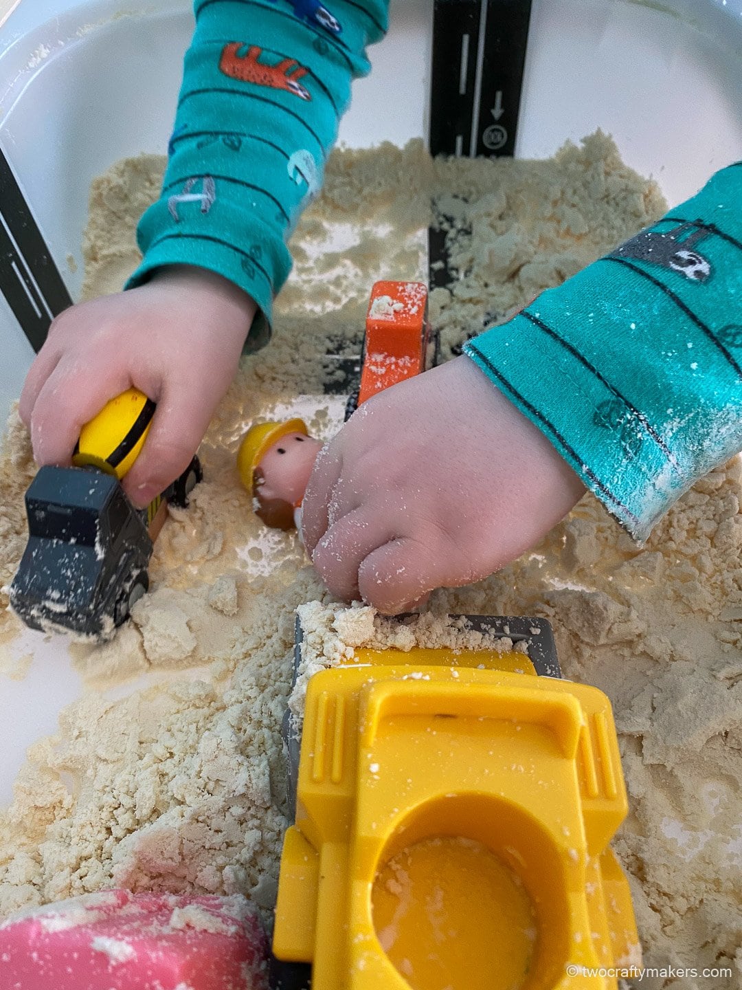 How to Make Moon Sand (just 2 ingredients!) - Two Crafty Makers