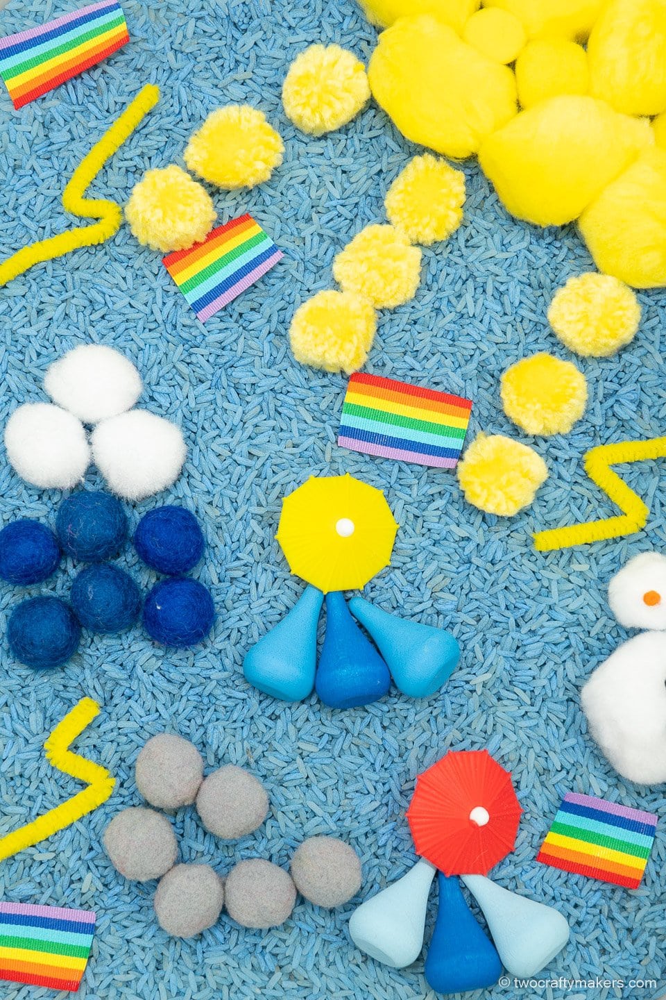 5 Fun Weather Sensory Bin Ideas! - Two Crafty Makers