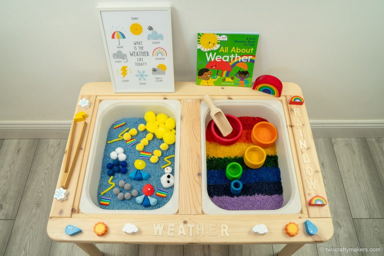 5 Fun Weather Sensory Bin Ideas! - Two Crafty Makers
