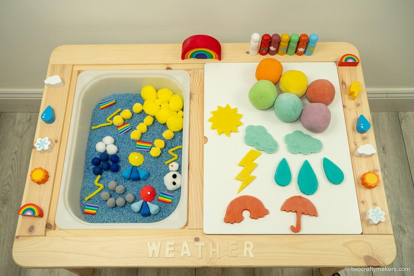 5 Fun Weather Sensory Bin Ideas! - Two Crafty Makers