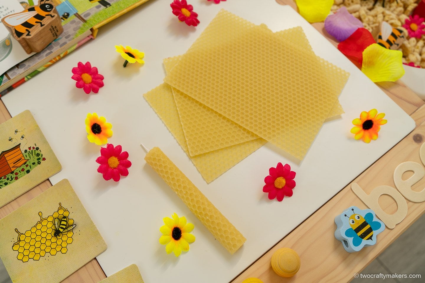 5 Fun and Engaging Bee Sensory Bin Ideas - Two Crafty Makers